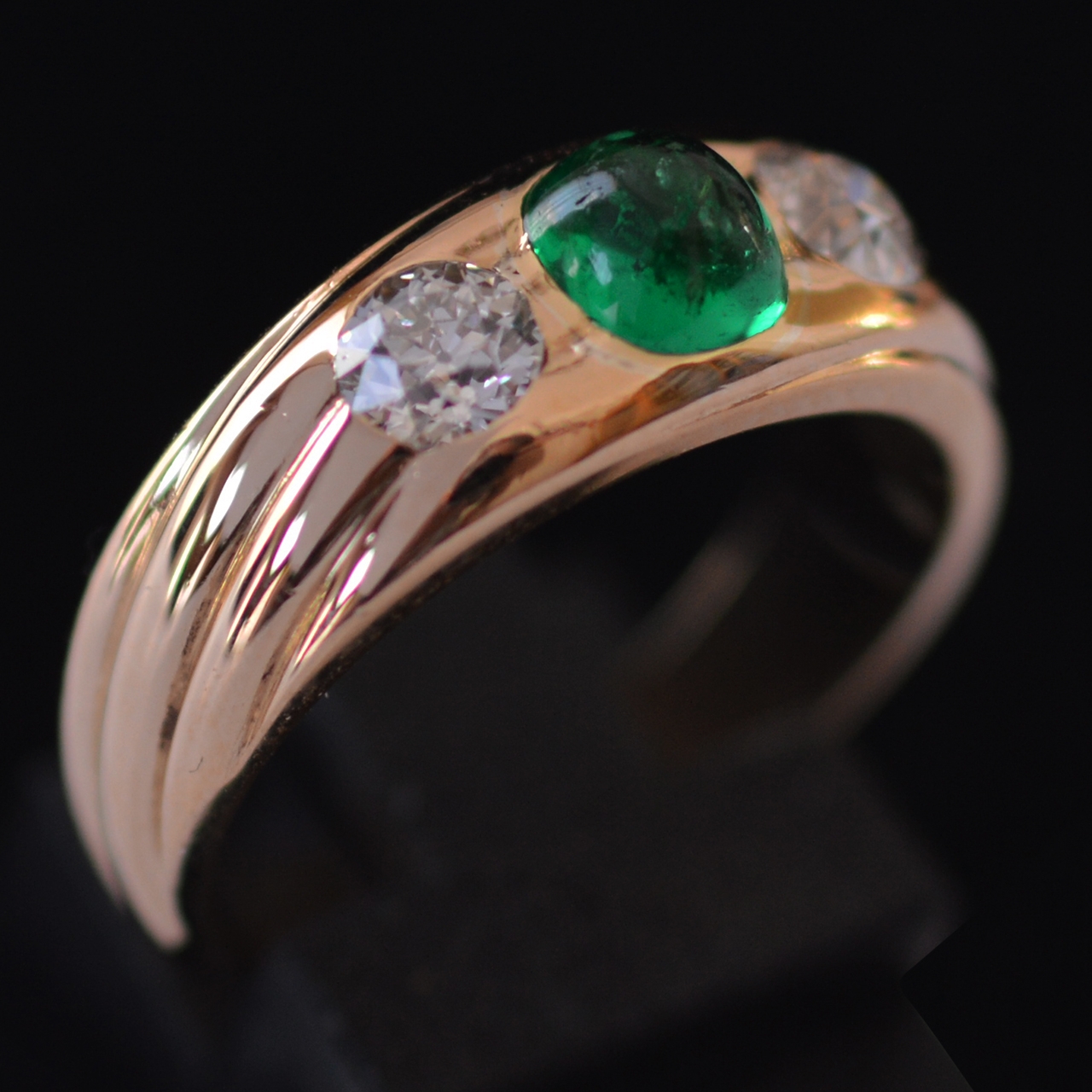 antieke-pink-ring-smaragd-diamant